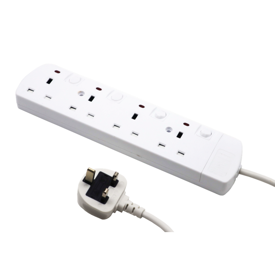 Securlec 4 Gang Extension Lead Individually Switched – Lawrences Amble
